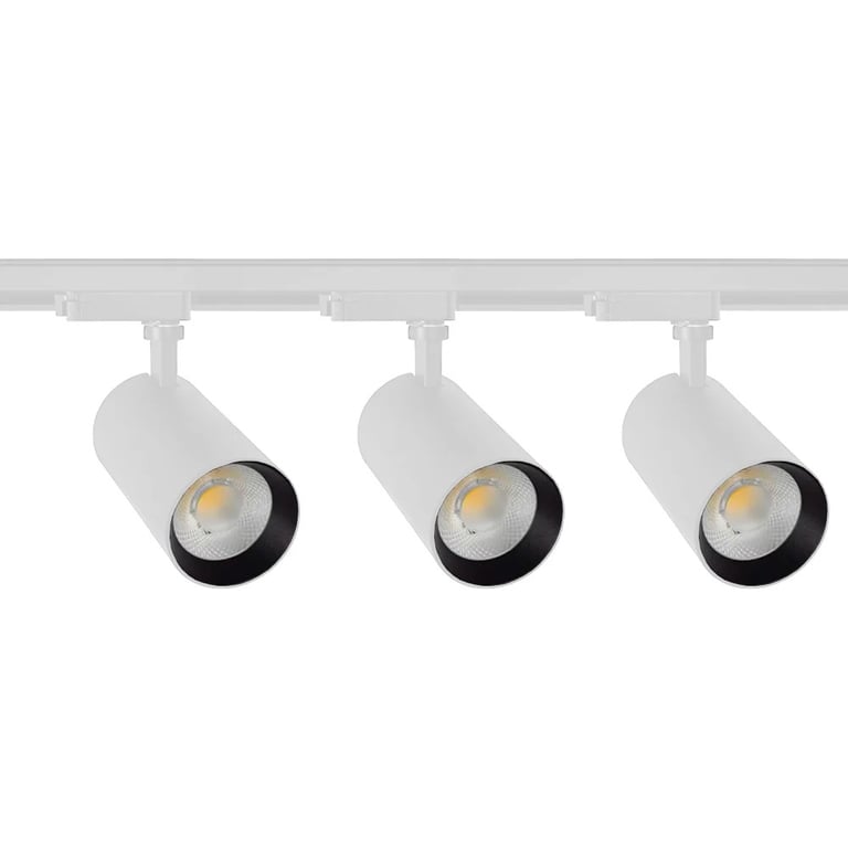 GENERICO Kit 3 Foco Led Tipo Spot 20w Luz Neutra Con Riel Blanco 1mt ...
