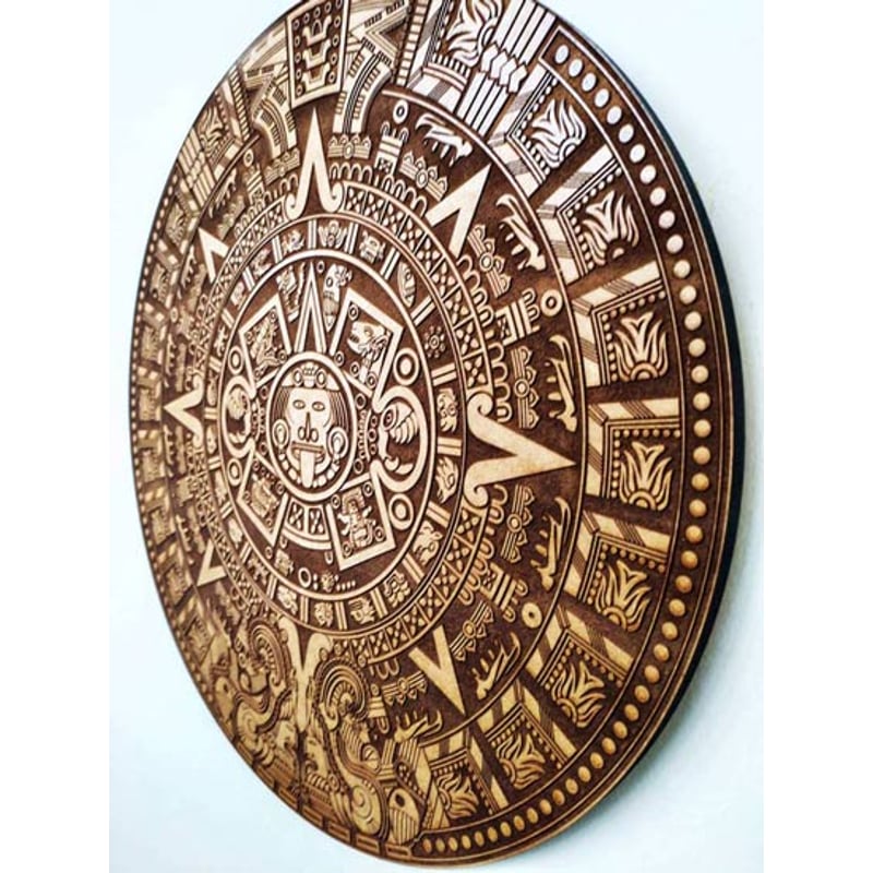 AZTECA Cuadro grabado en madera Calendario Azteca | falabella.com