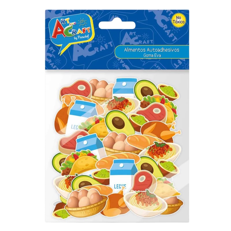 Stickers Figura Alimentos Goma Eva 50 Piezas Art And Craft | Sodimac ...