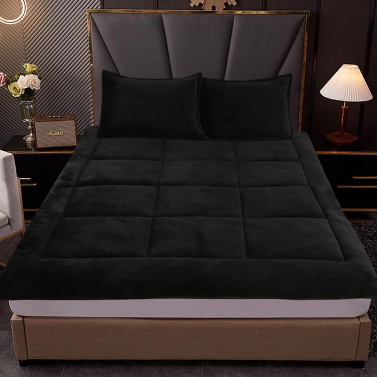 TOPPER NEGRO CUBRE COLCHON ACOLCHADO KING TF | Sodimac - Falabella