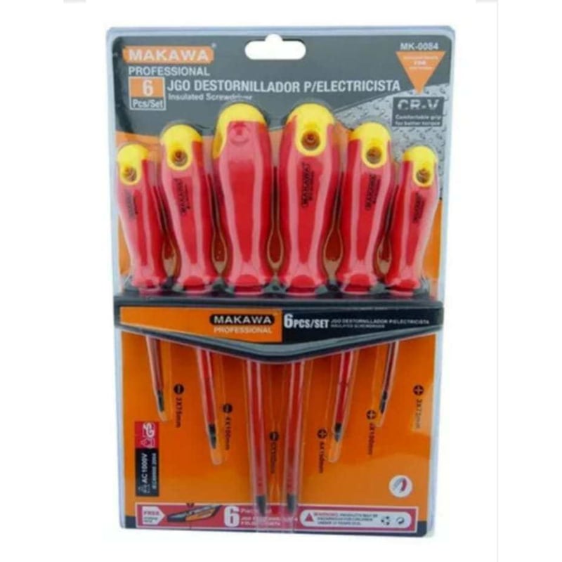 Set Kit Juego De Destornilladores Electricos 6 Piezas | Sodimac - Falabella