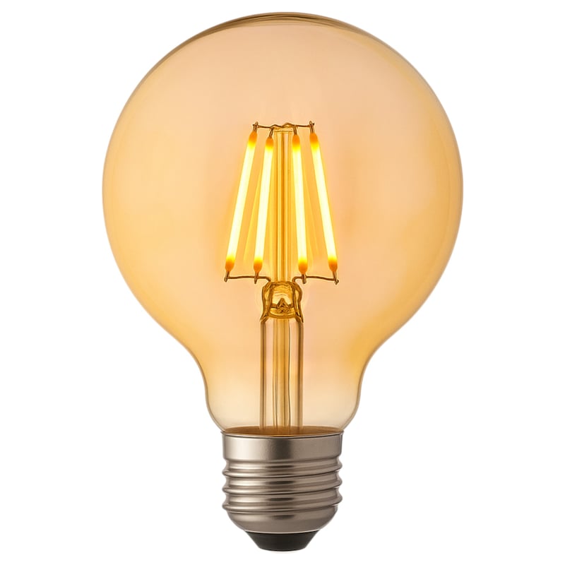 OEM Ampolleta LED Filament Deco Globo Wellmax E27 Calida 8W G95 - Ámbar ...