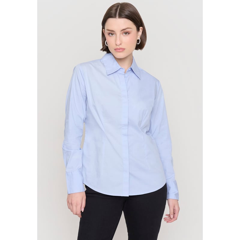 CORONA Blusa Mujer Popelina Corset Celeste Corona | falabella.com