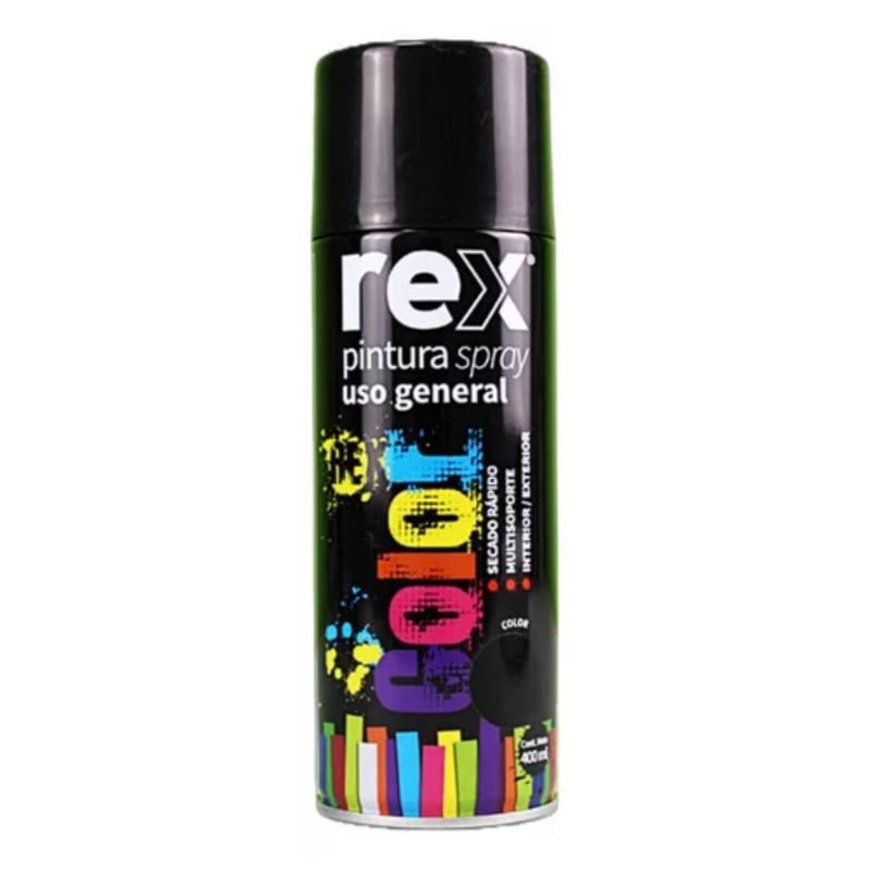 GENERICO Pintura Spray Uso General Negro Brillante 400ml | falabella.com