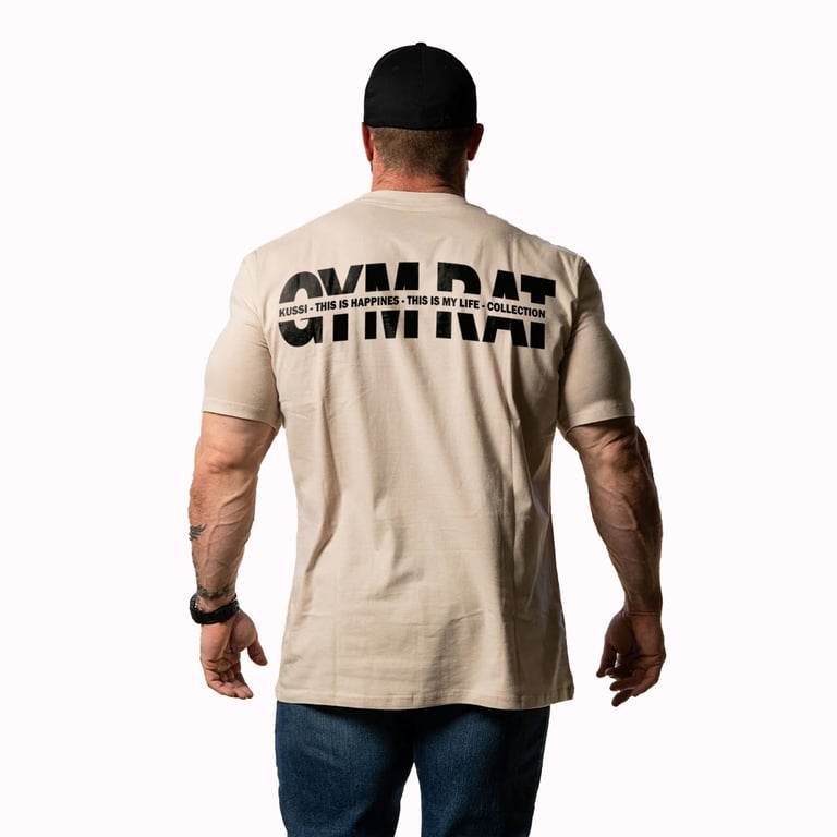 KUSSI COLLECTION Polera basic Gym Rat Edicion Limitada Beige ...