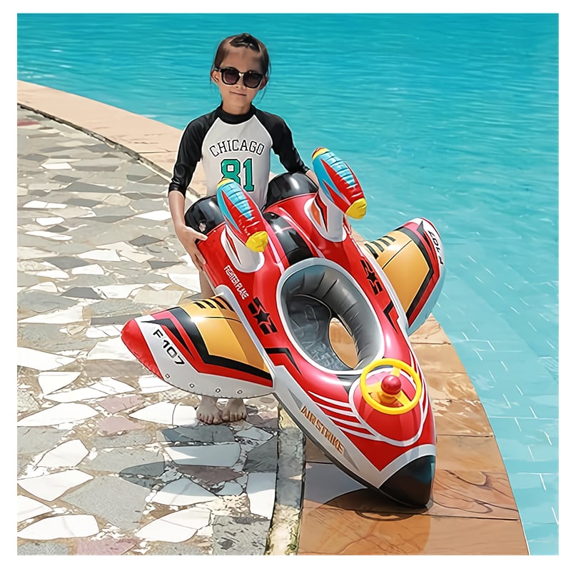 GENERICO Avion Flotador Con Manubrio Inflable Piscina Niños 1-4 Años ...