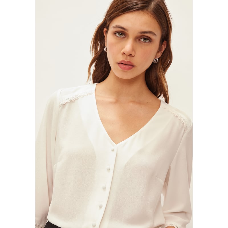 IO BLUSA LISA Blanco iO | falabella.com