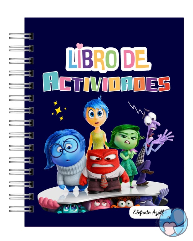 ELEFANTE AZULL Libro de Actividades Infantil Inside Out Intensamente ...