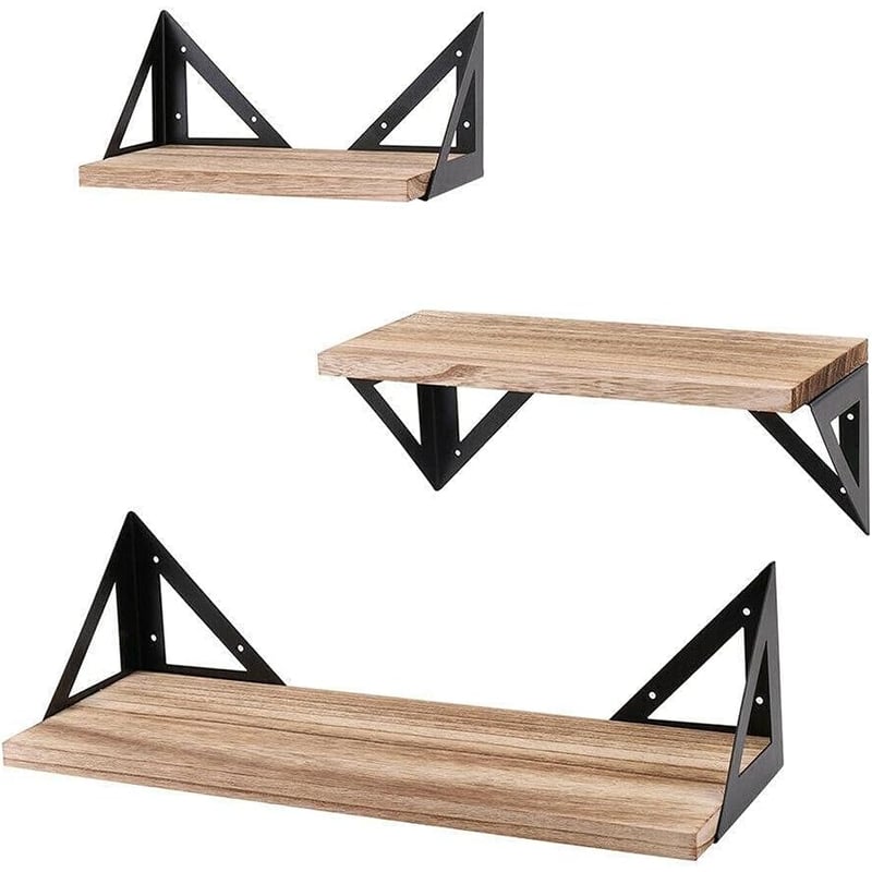 GENERICO REPISAS FLOTANTES DE MADERA MODERNAS KIT X3 COLORES CAFE ...
