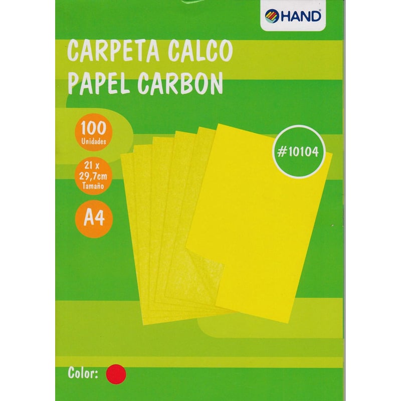 HAND Papel Calco A4 100 Hojas. Papel Carbón - Rojo | falabella.com