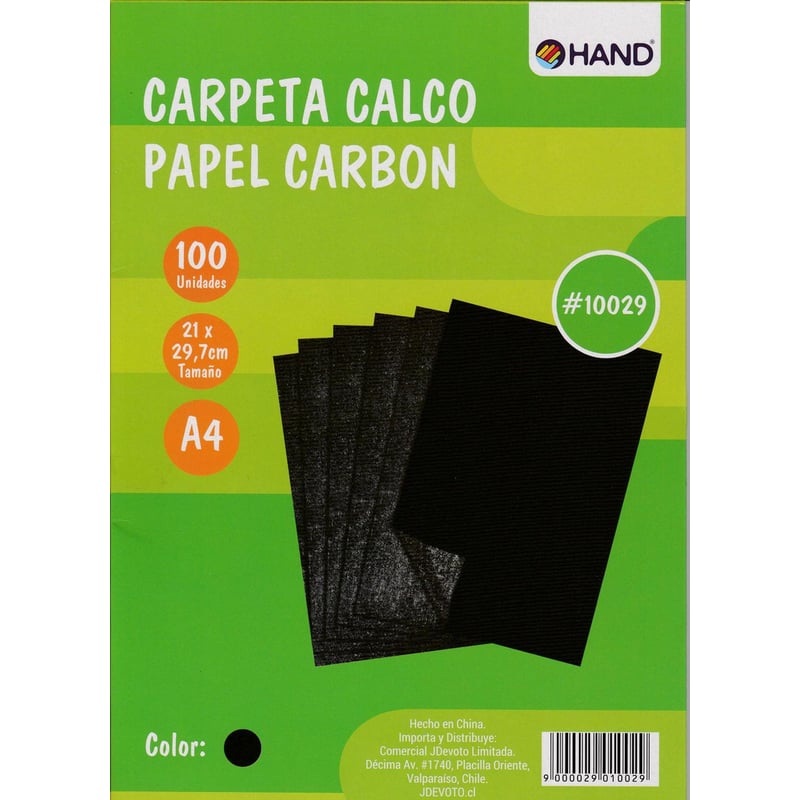 HAND Papel Calco A4 100 Hojas. Papel Carbón - Negro | falabella.com