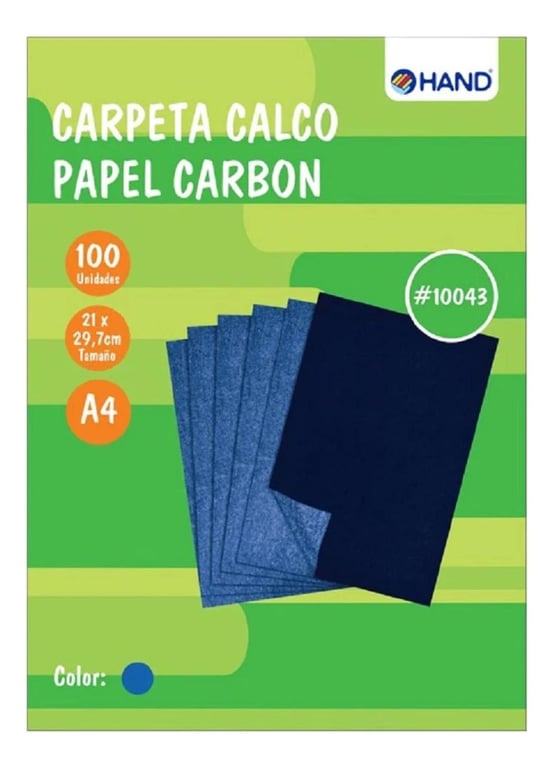HAND Papel Calco A4 100 Hojas. Papel Carbón - Azul | falabella.com