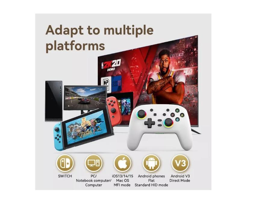 GENERICO Control RGB para Nintendo Switch OLED Lite y PCMóvil - Blanco ...