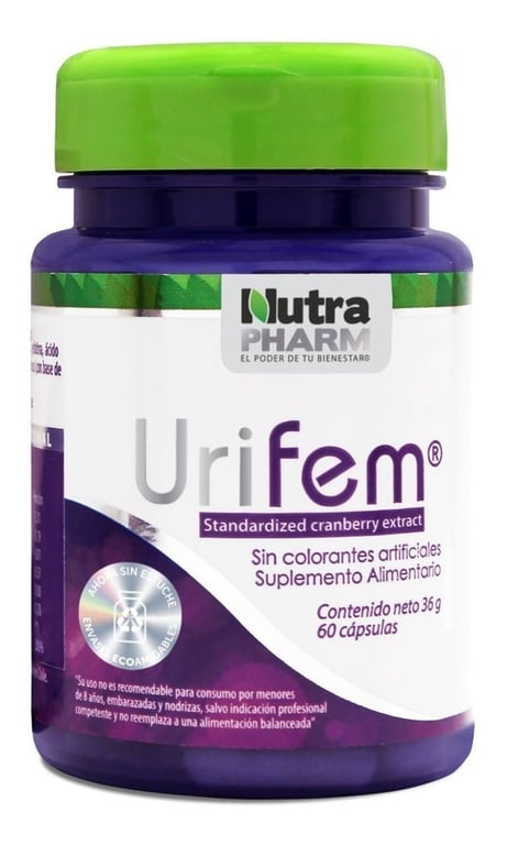 NUTRAPHARM Urifem X60 prevención Infección Urinaria Nutrapharm ...