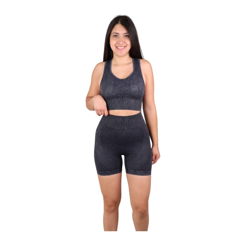 GENERICO Conjunto Deportivo Corto Alto Relieve Peto y Short Push Up ...