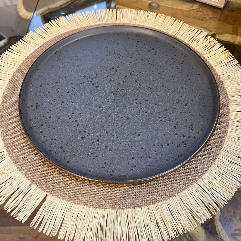 6 Platos de Loza Gris con Borde Dorado | Sodimac - Falabella