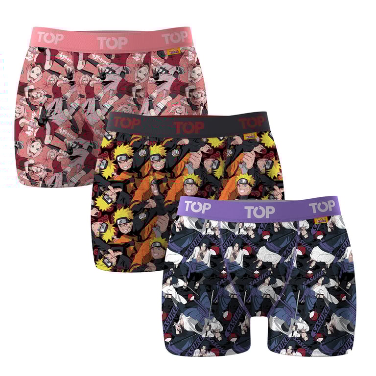 TOP Bóxer Mujer Algodón Naruto Shippuden Pack 3 C1 Top | falabella.com