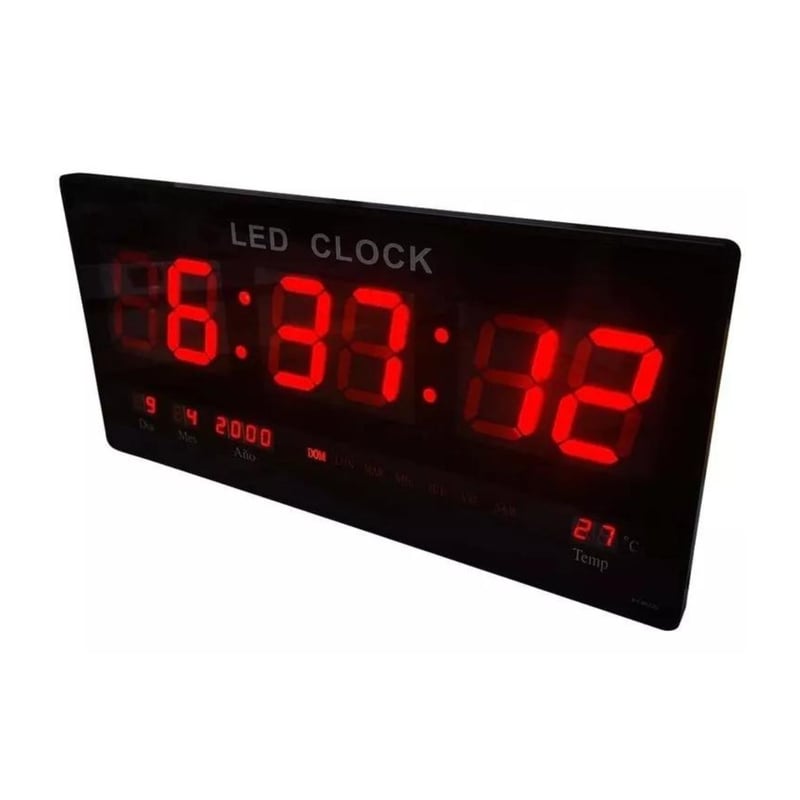 Reloj de Pared Pequeño Digital LED con Temperatura y Fecha | Sodimac ...