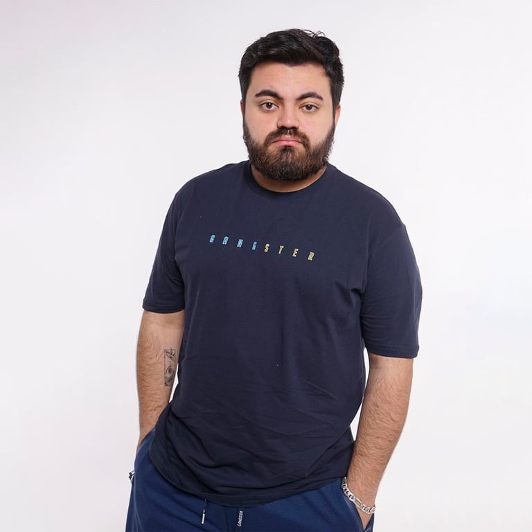 GANGSTER Plus Polera Mc Básica Intense Azul Gangster | falabella.com