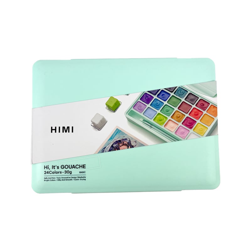 HIMI Set Himi Gouache 24 Colores/30gr Con 3 Pinceles Verde | falabella.com