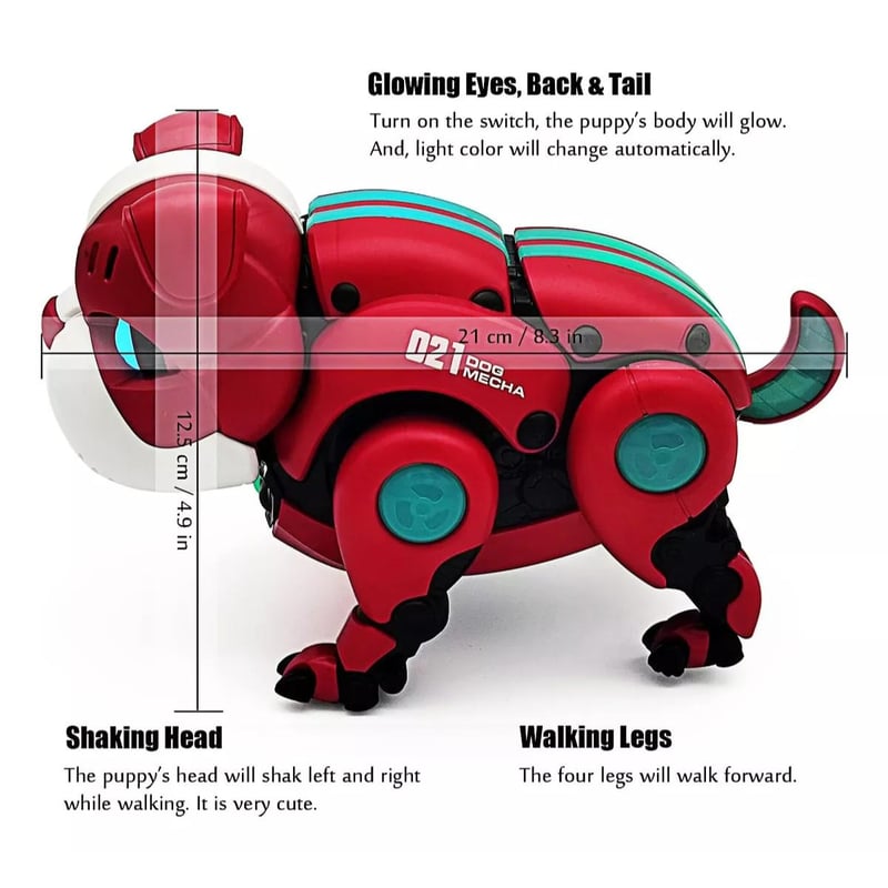 GENERICO Perro Robot Perro Inteligente Para Niños Luces Y Movimiento ...