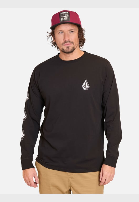 VOLCOM Polera Manga Larga Classic Diamond Negro Hombre Volcom ...