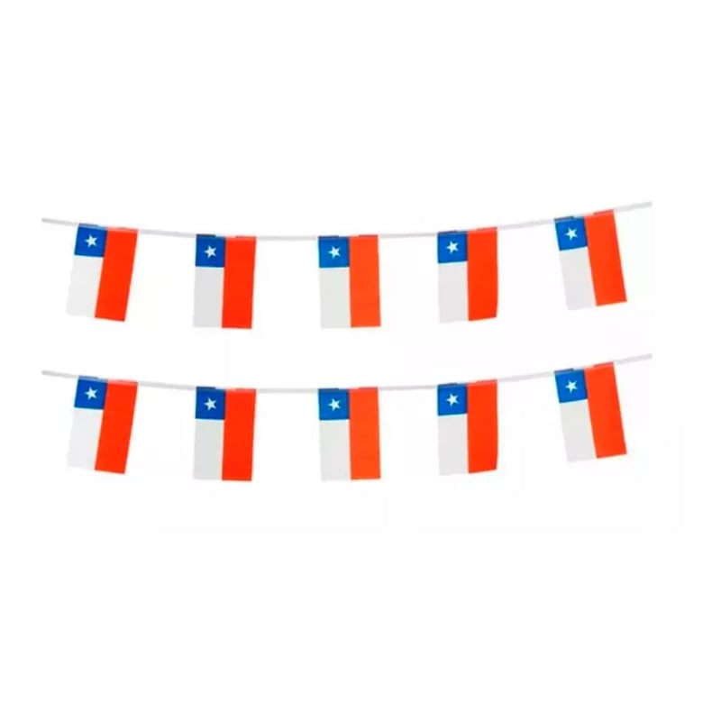 GENERICO Banderines Guirnaldas Tela Banderas Chilenas Fiestas Patrias ...