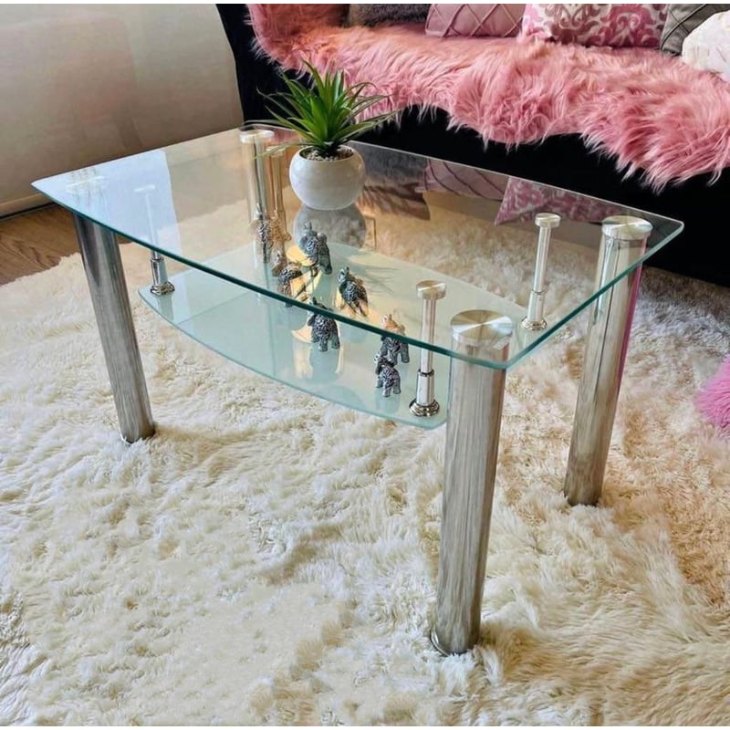 Mesa de Centro Vidrio Templado Rectangular 070 T | Sodimac - Falabella