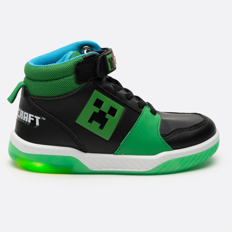 MINECRAFT Zapatilla Con Luces Niño Full Print Negro Minecraft ...