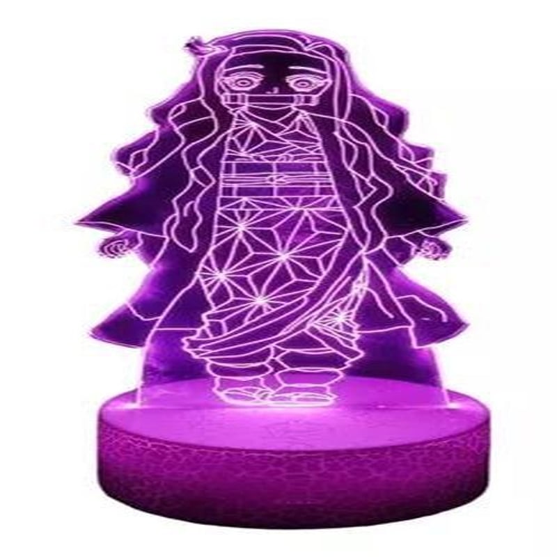 GENERICO Lámpara Led 3D Nezuko con 7 Colores - Ilusión Visual Única ...