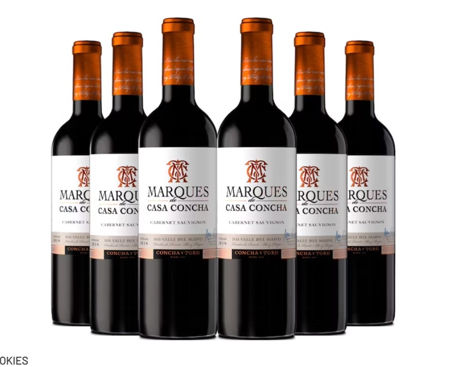 MARQUES CASA CONCHA 6 Marqués De Casa Concha 750ml Cabernet Sauvignon ...