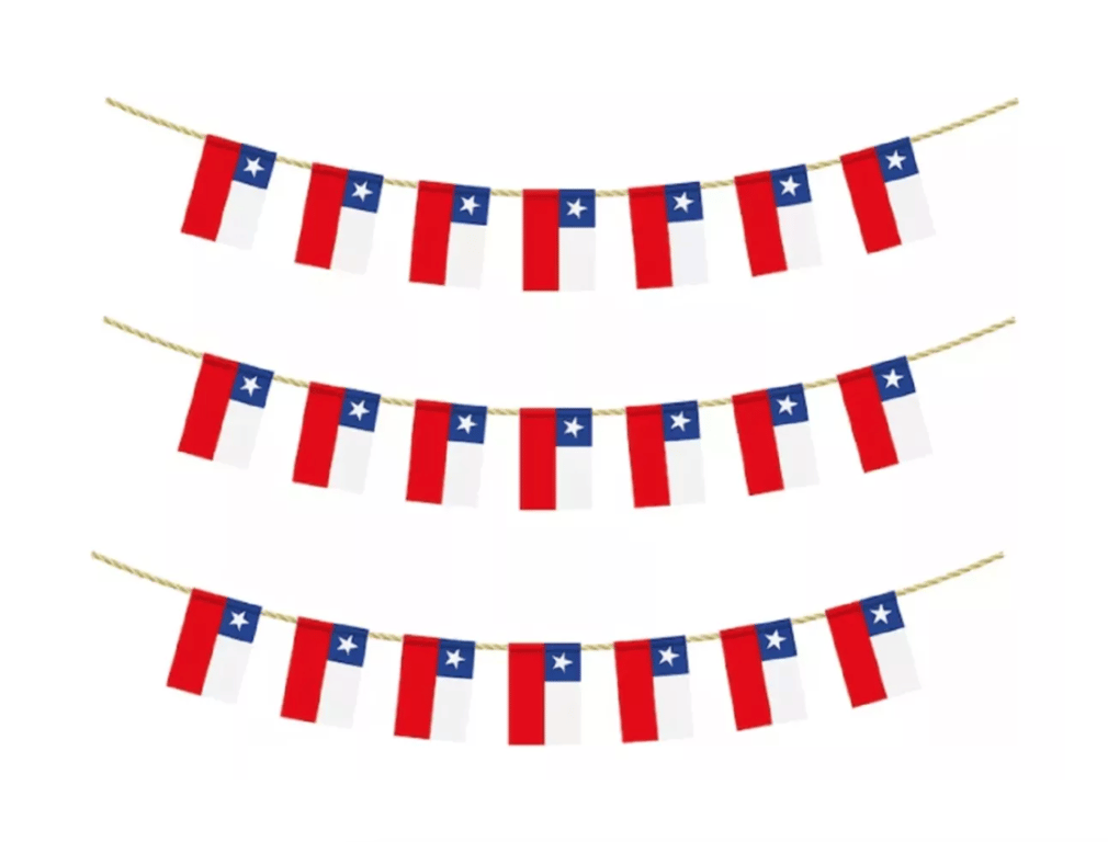 GENERICO Adorno Guirnaldas Fiestas Patrias 20 Banderines De Chile 7m ...