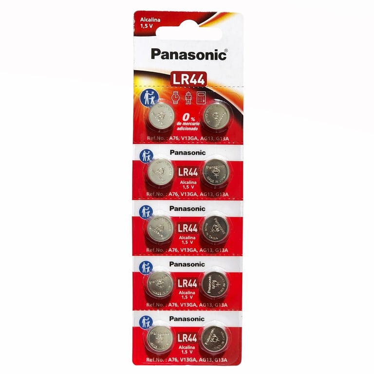 PANASONIC Pack 10 Pilas LR44 Alcalinas A76 Panasonic AG13 | falabella.com