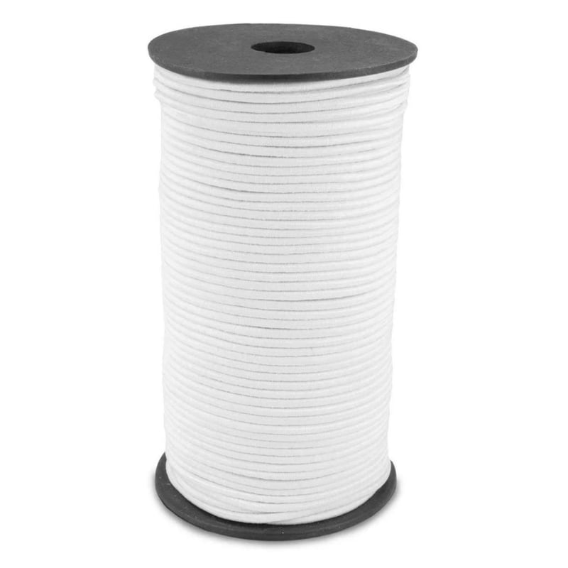 cordon elastico cola de raton 3mm de diametro rollo 10mts blanco ...