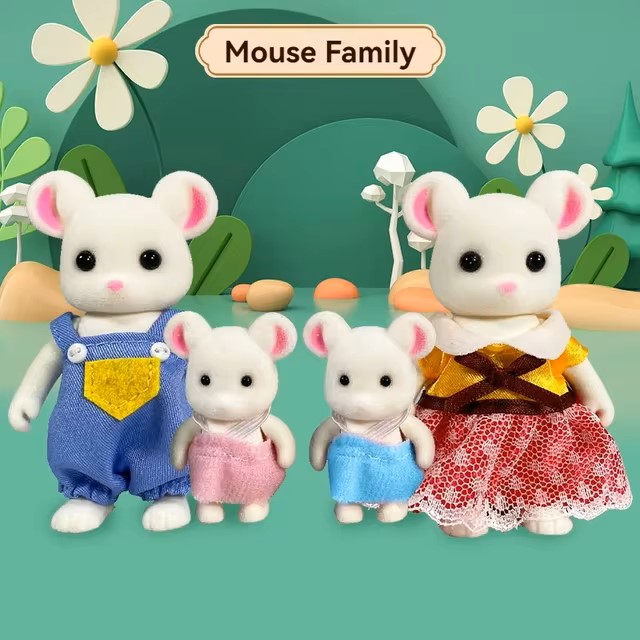 Ternurines, familia raton pack 4 integrantes de mini animalitos ...