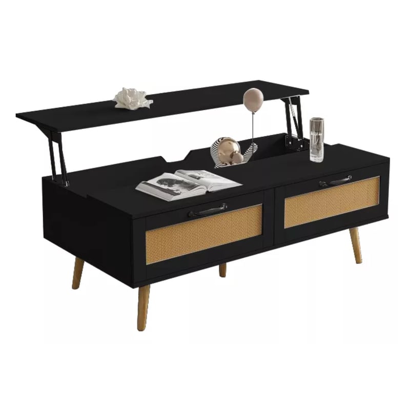 HOMER DESIGN Mesa De Centro Con Cajon Living 100x52x45cm Tejido ...