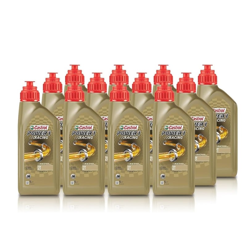 CASTROL Pack 12L Aceite Castrol Power 1 Full Sintético 2T Racing ...