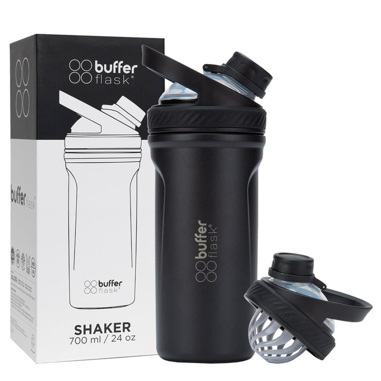 BUFFER FLASK Shaker Vaso Proteina Mezclador Buffer Acero Inox 700 ...