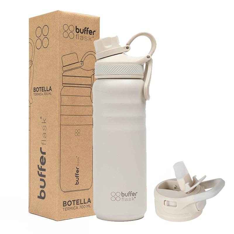BUFFER FLASK Termo Botella Agua Termica Acero Inox Buffer - Crema | falabella.com