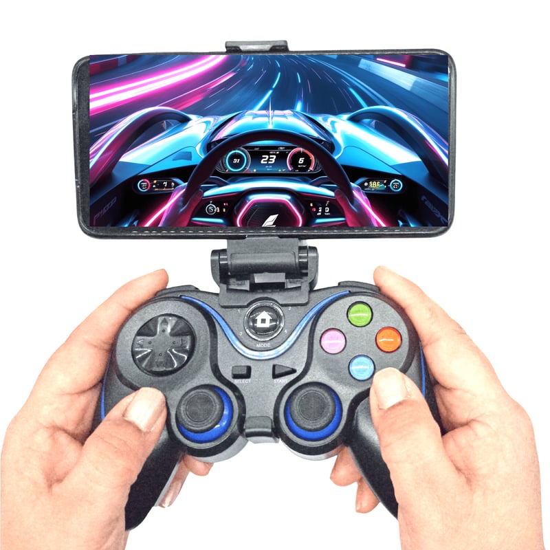 GENERICO Control Joystick Gamepad Bluetooth Celu Android IOS Smartphone Azul | falabella.com