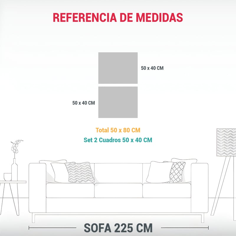 GENERICO Diptico De Forma Para Cuarto En Estilo Bauhaus 50x80cm ...