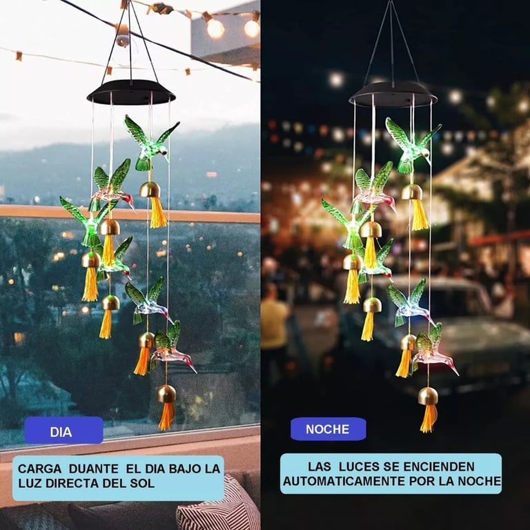 GENERICO Lámpara Solar Carillón Viento Led Colibri Lau | falabella.com