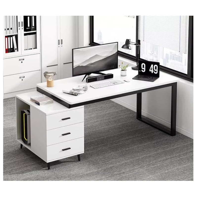 Escritorio Moderno Con Cajoneras 140x60x75cm Para Oficina | Sodimac Chile