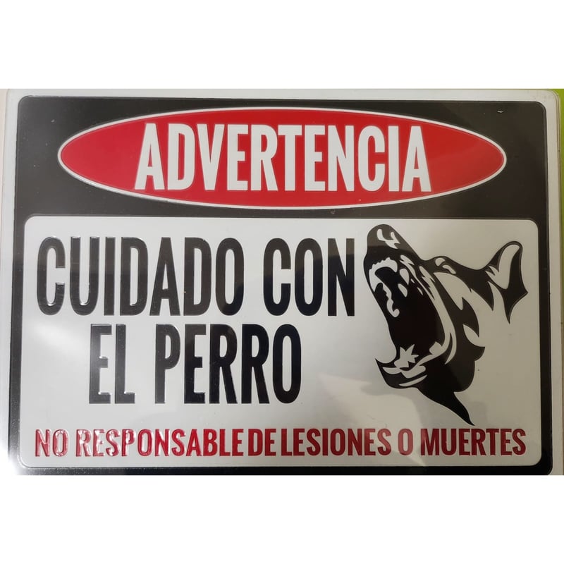 letrero advertencia cuidado con el perro 25x18 cm | Sodimac - Falabella