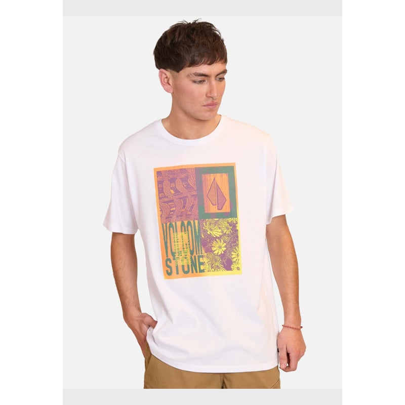 VOLCOM Polera Manga Corta Quadrant Blanco Hombre Volcom | falabella.com