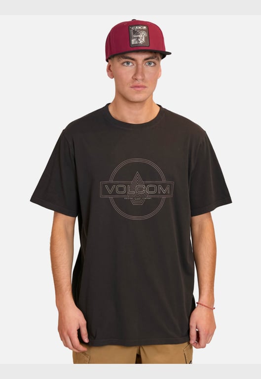 VOLCOM Polera Manga Corta Line Service Negro Hombre Volcom | falabella.com