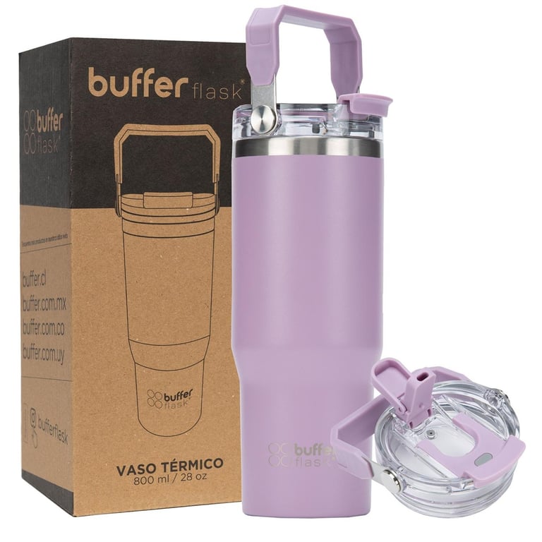 BUFFER FLASK Vaso Tumbler Termico Botella Agua Buffer Inox 830 ml - Lila | falabella.com