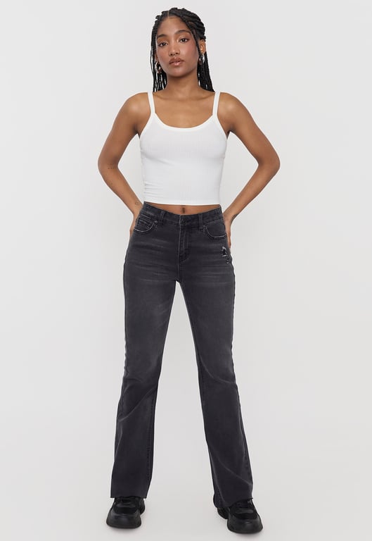 CORONA Jeans Mujer Negro Calce Flare Corona | falabella.com