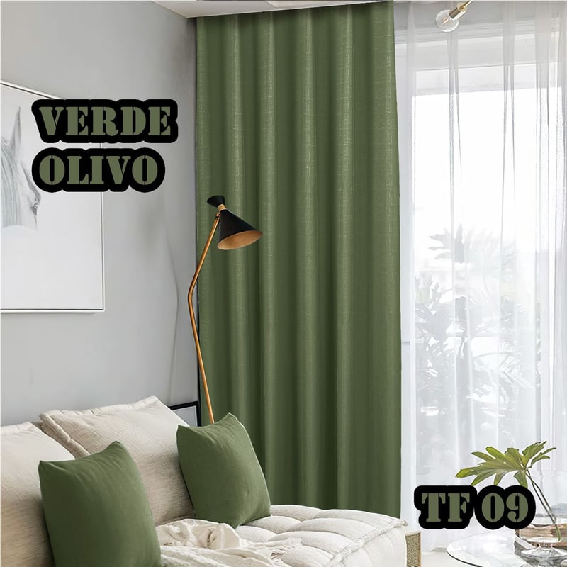 GENERICO Set Cortinas Black Out Engomadas, Medida 140x230 cm Verde ...