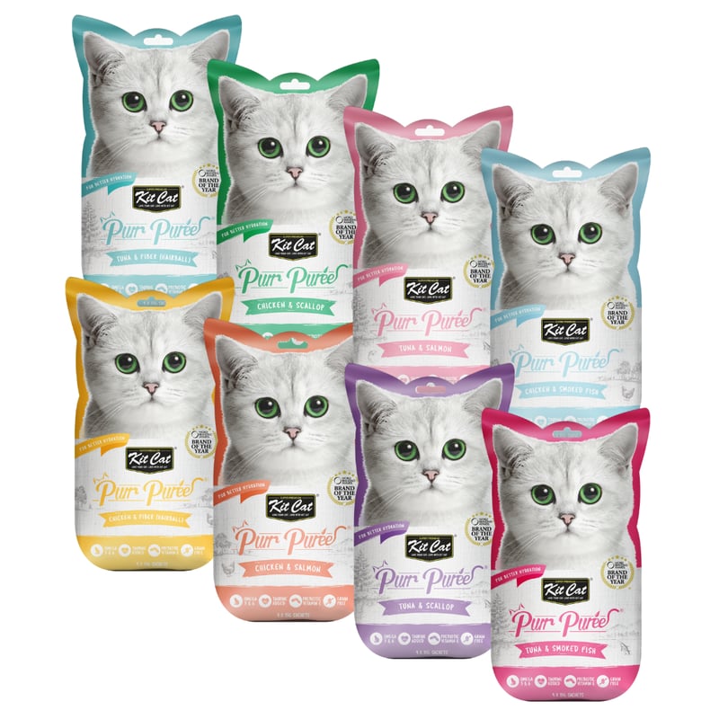 Kit Cat Purr Purée - Pack 8 Variedades - Snack Premio Gatos | Sodimac ...
